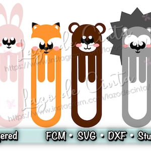 Cute Forest Animals Bookmark SVG | Kids - School - Birthday - Party Bag ...