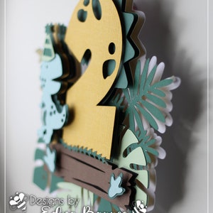 T- Rex Dinosaur Cake Topper SVG | Dinosaur Cake Topper DXF | Dinosaur ...