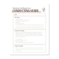 Young Women Class Conducting Sheet | Guide to Teach New Class ...