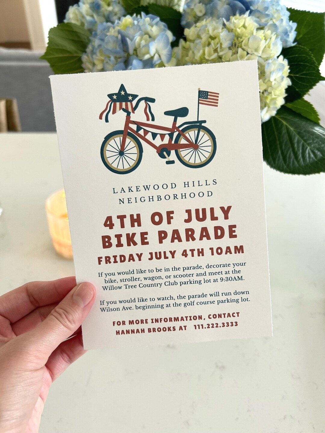 4th of July Bike Parade Invitation, Independence Day Neighborhood Kids ...