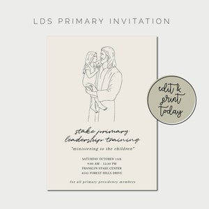 LDS Primary Invitation | Primary Leadership Training Invite | Simple ...