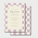 Pink Checkers Baby Shower Invitation | Checkerboard Baby Shower Invite ...