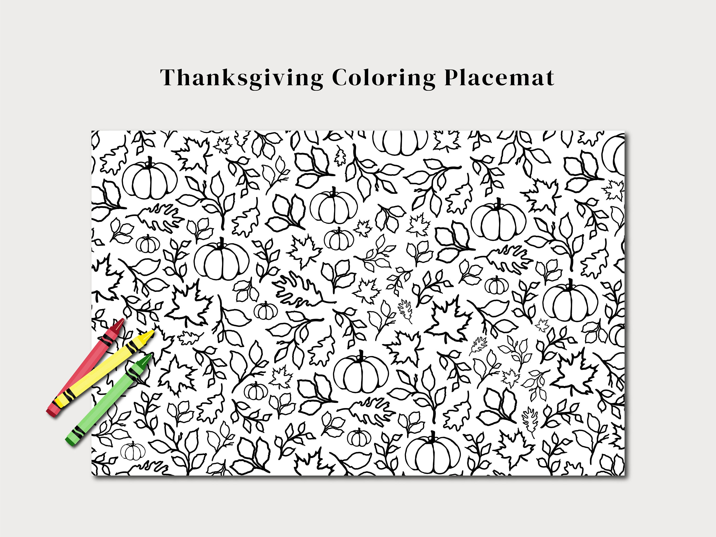 Table Setting Coloring Page