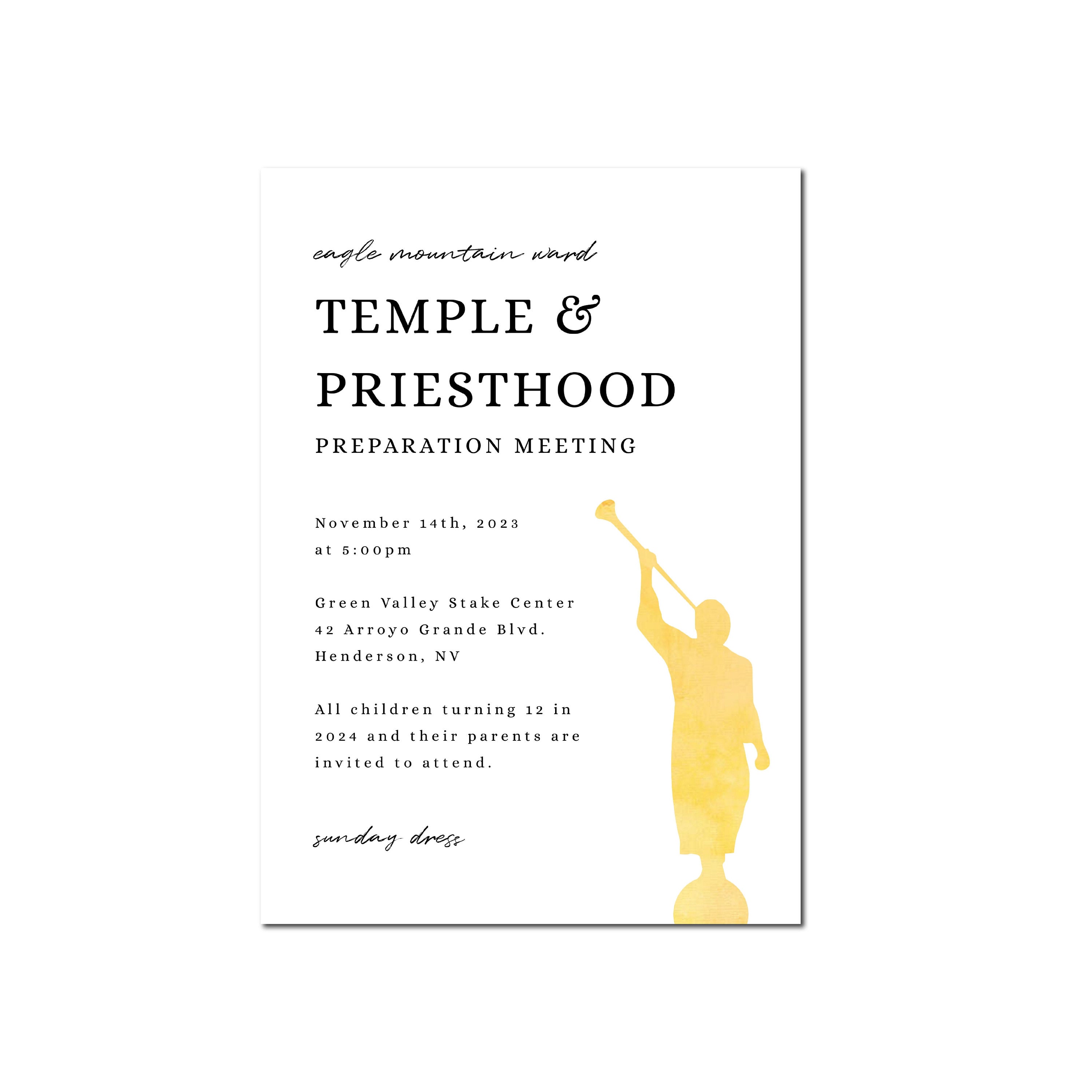Temple and Priesthood Preview Invitation LDS Temple & Priesthood ...