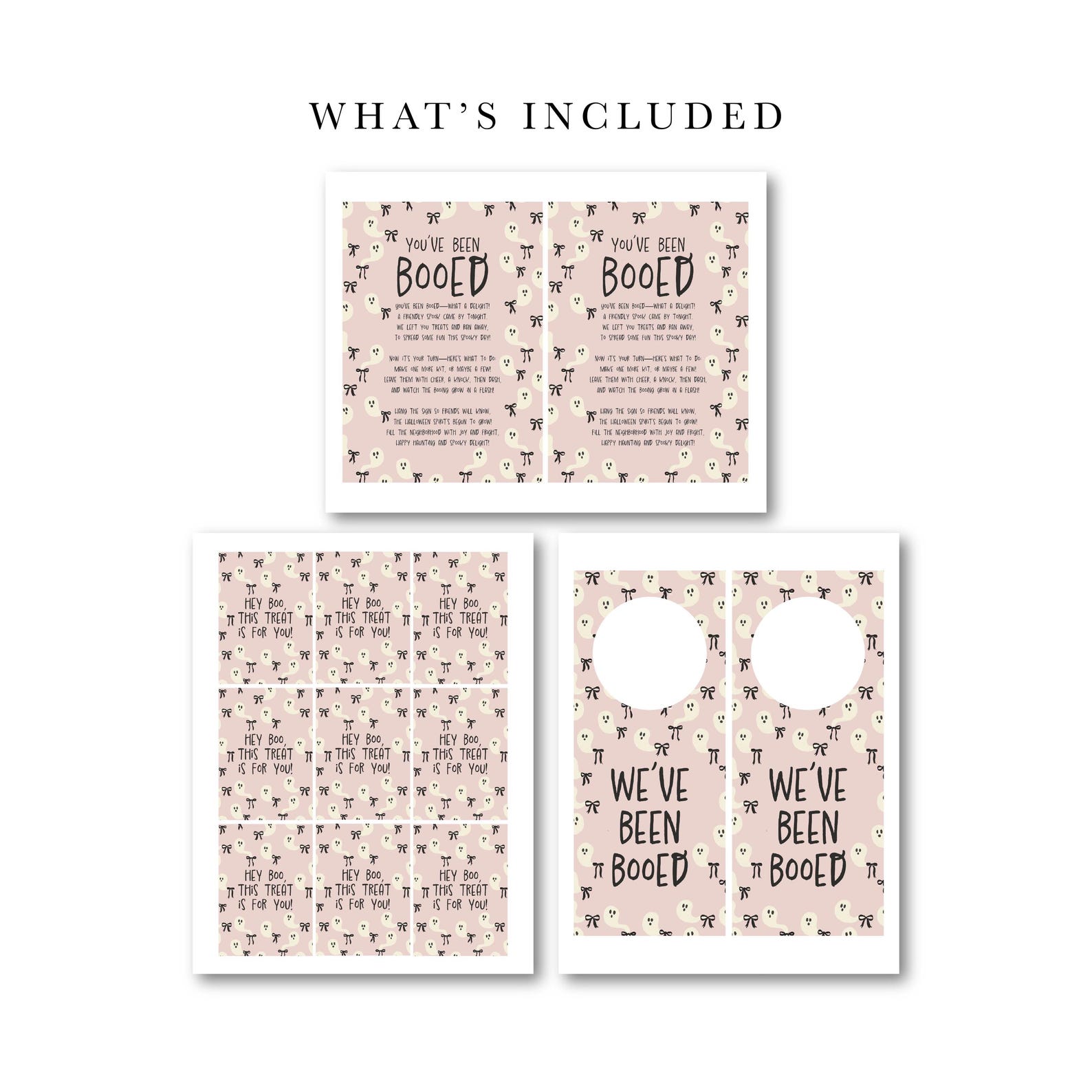 You've Been Booed Kit Printable Halloween Game, Girly We've Been Booed ...