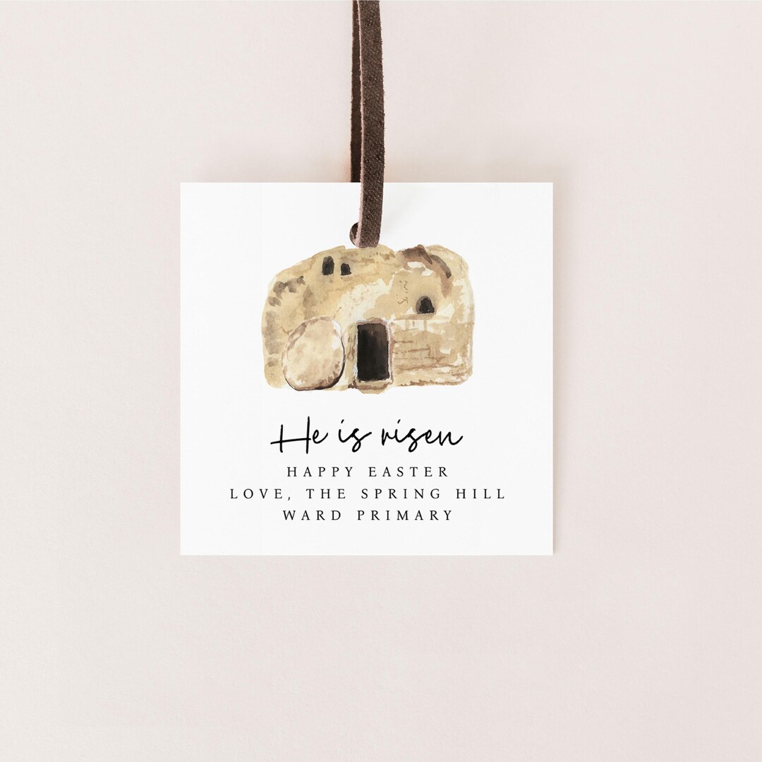 Printable Easter Gift Tag | Resurrection Tag | Religious Easter Tag ...