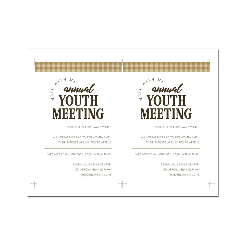 LDS Youth Meeting Invitation 2026 Youth Theme Walk With Me - Etsy