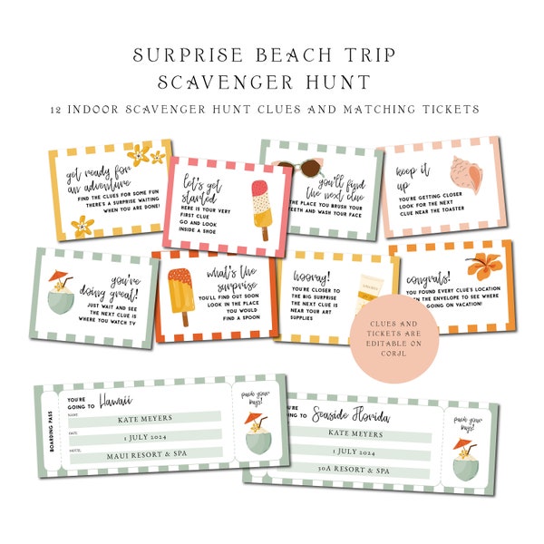 Scavenger Hunt Surprise Vacation - Etsy