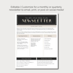 LDS Relief Society Newsletter Template | Printable LDS Newsletter ...