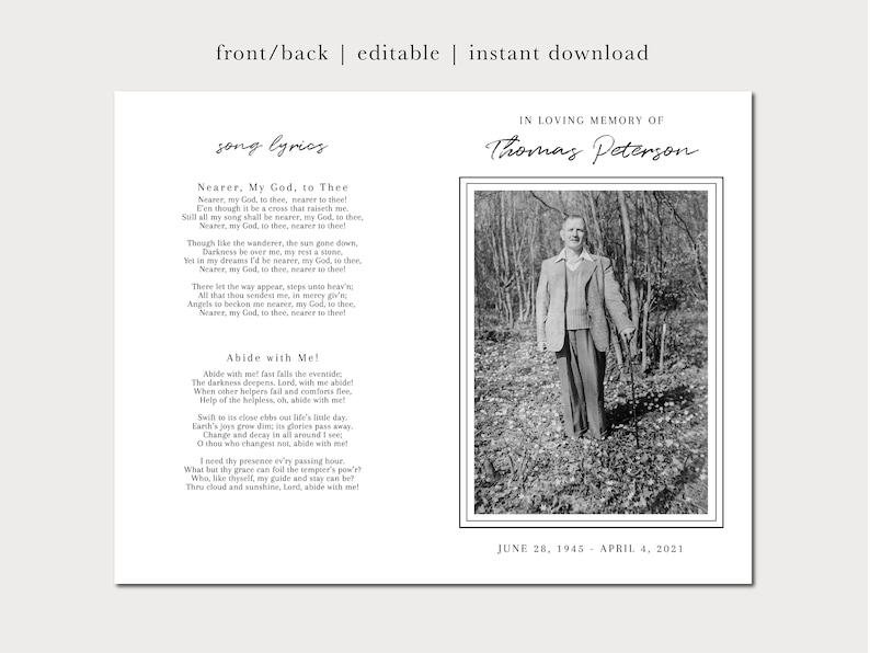 LDS Funeral Program Memorial Service Program Order of | Etsy