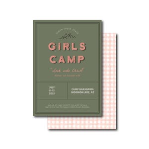 LDS Girls Camp Poster Editable Young Women's Camp Invite 2025 Camp ...