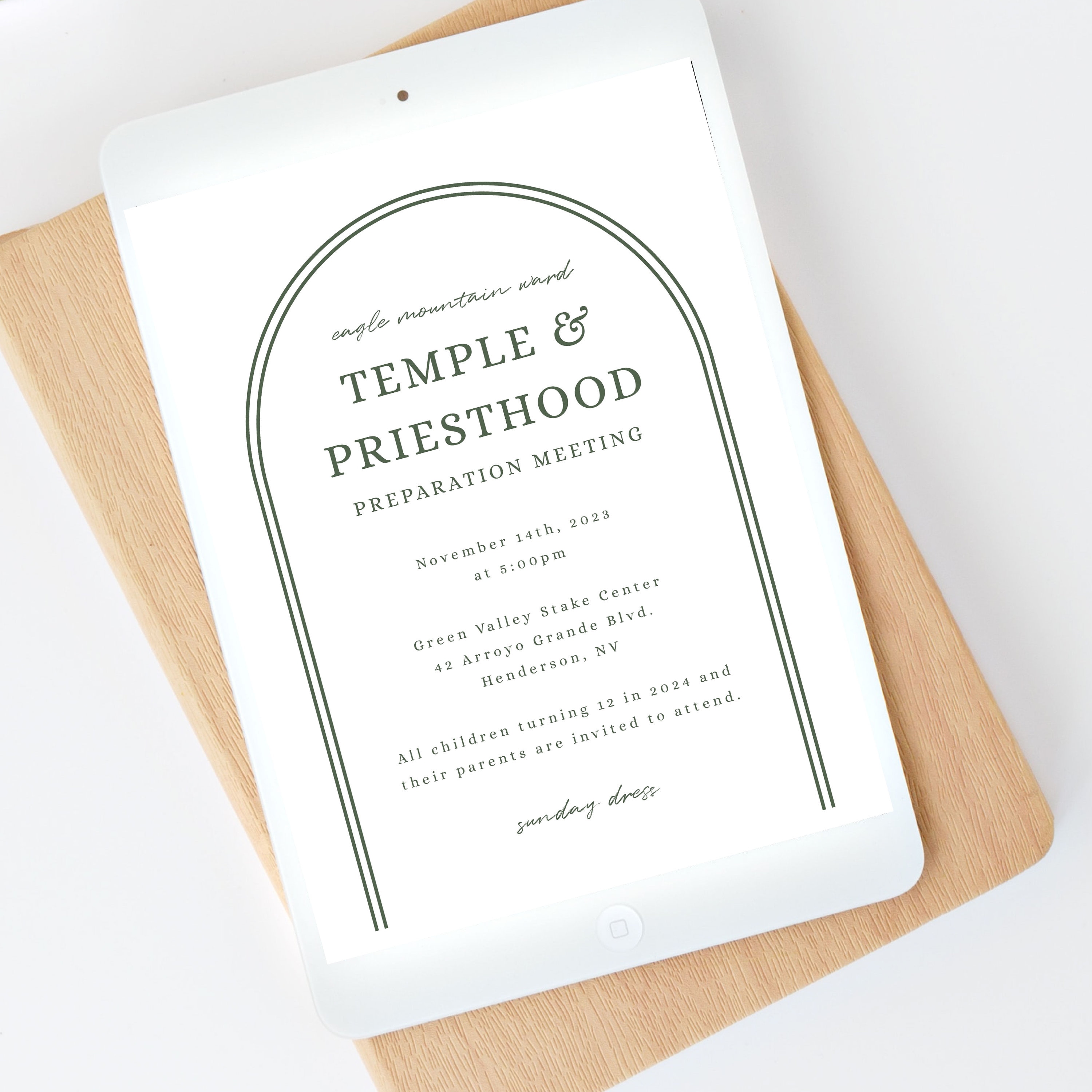 Temple and Priesthood Preview Invitation | LDS Temple & Priesthood ...