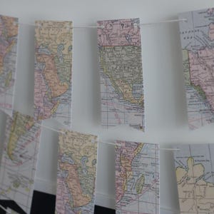 Old World Map Banner Party Decor Antique Map Garland Printable World ...