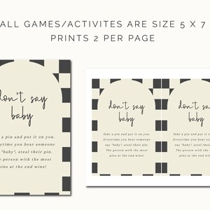 Checkers Baby Shower Game Bundle | Checkerboard Baby Shower | Check ...