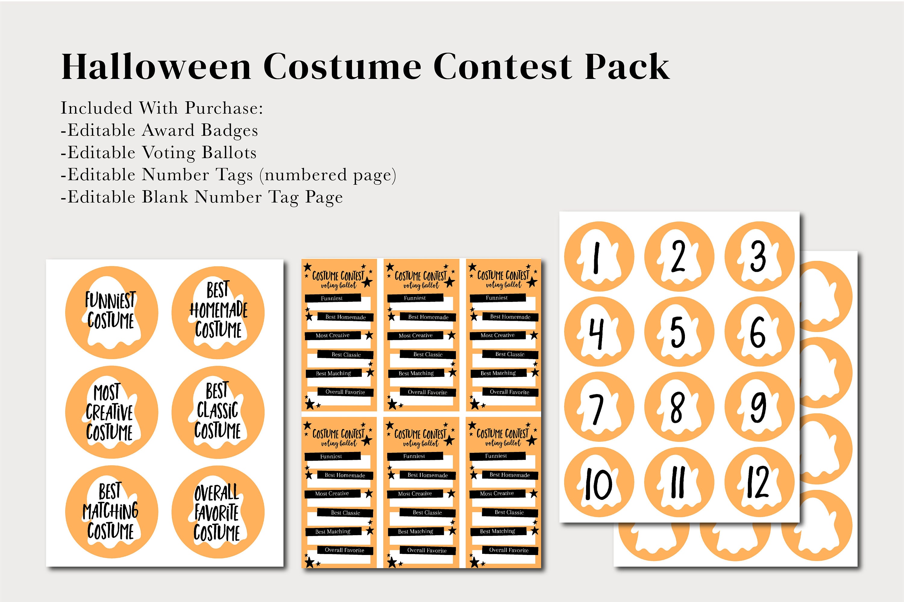 Halloween Costume Contest Kit | Printable Halloween Costume Contest ...