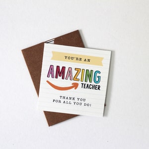 Amazon Gift Card Teacher Appreciation Tags, Staff Appreciation, Teacher ...