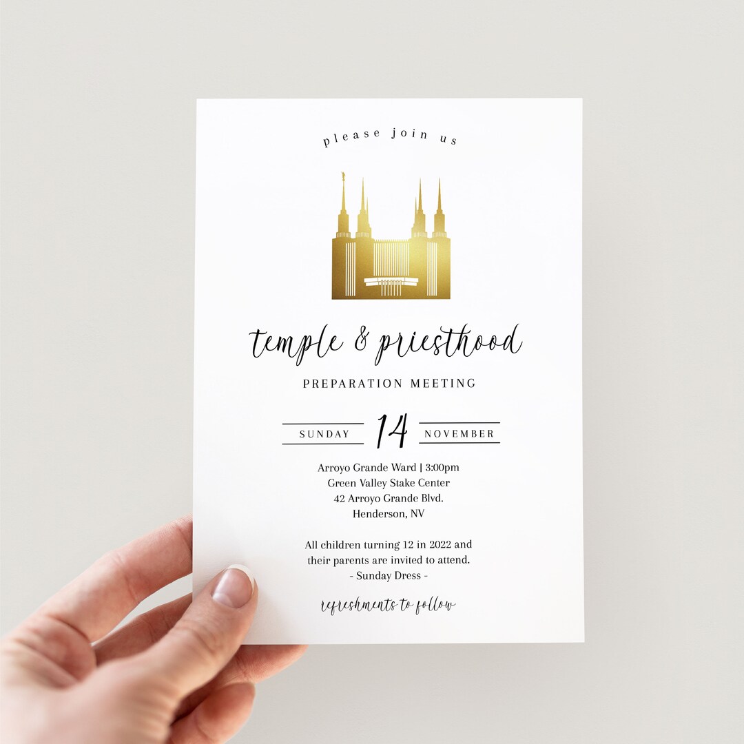 Washington DC LDS Temple and Priesthood Preview Invitation | LDS Temple ...