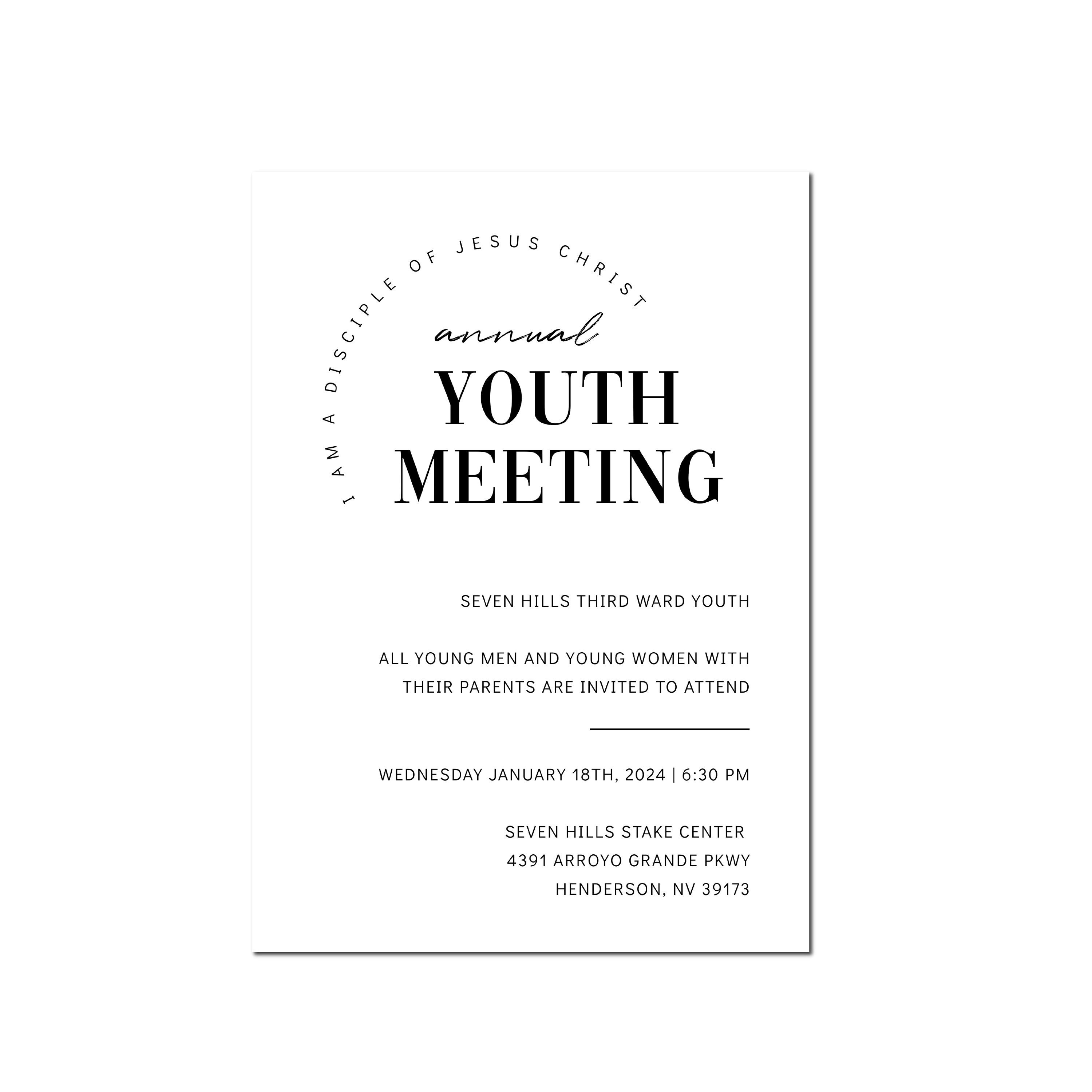 Thème jeunesse SDJ 2024 | Invitation à la réunion annuelle des jeunes ...