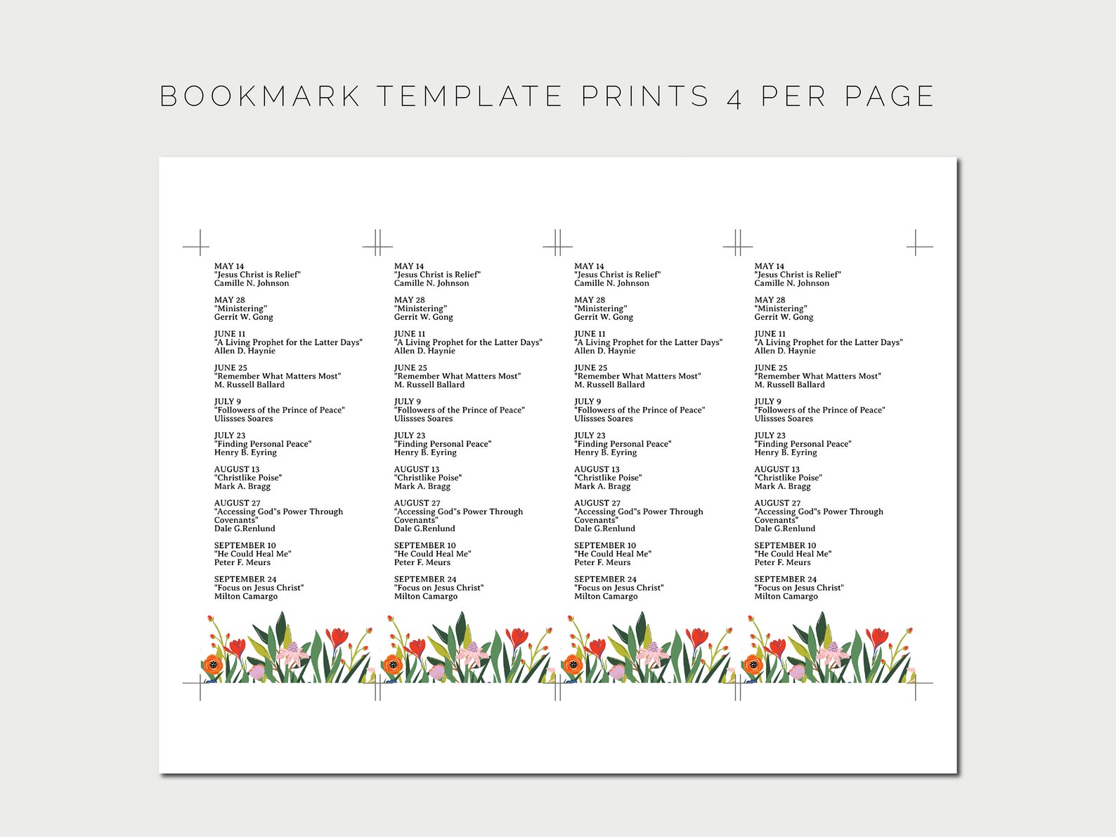 Relief Society Lesson Printable Bookmark | LDS Relief Society Lesson ...