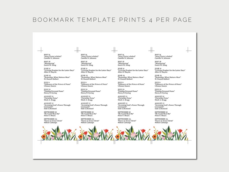 Relief Society Lesson Printable Bookmark | LDS Relief Society Lesson ...