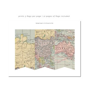 Old World Map Banner Party Decor Antique Map Garland Printable World ...