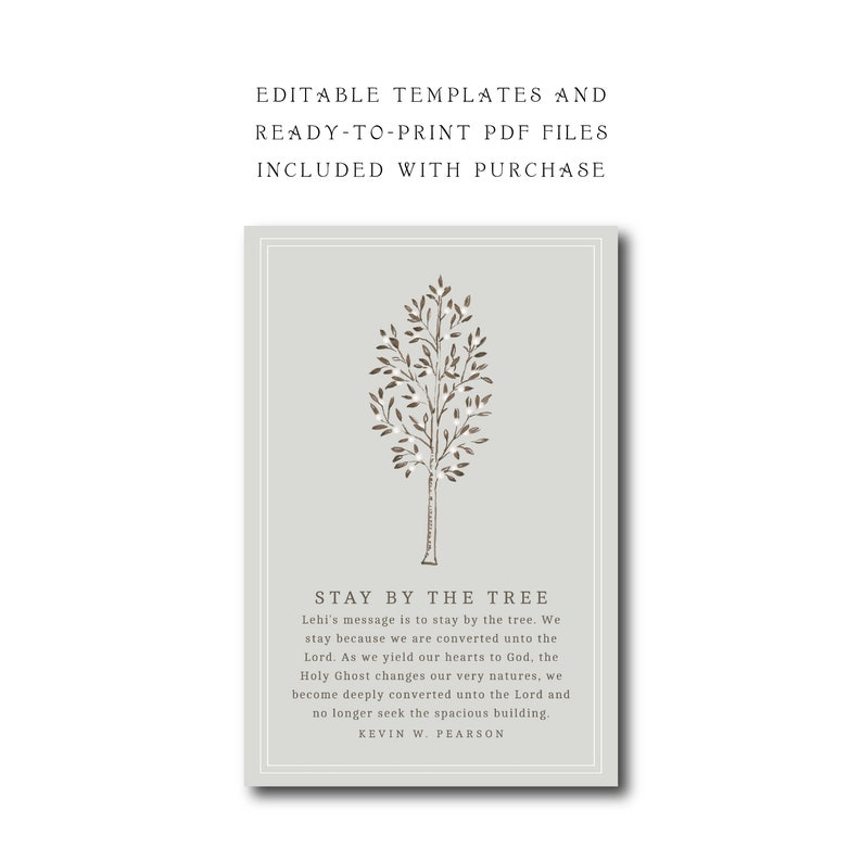 Tree of Life Printable Bookmark & 4X6 Handout | LDS Tree of Life ...