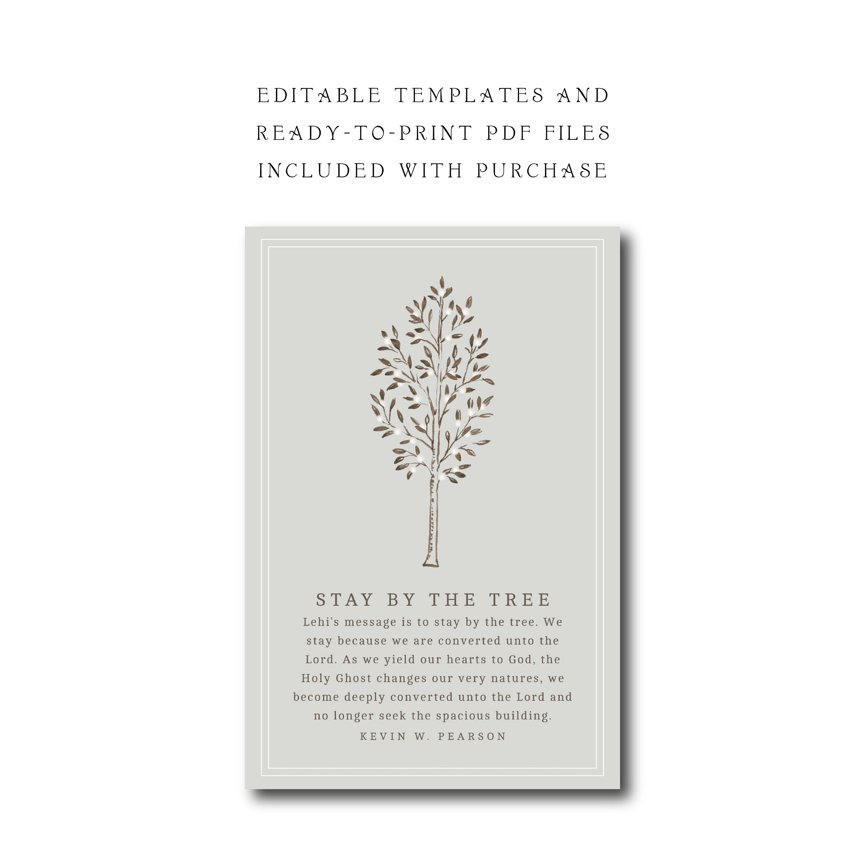 Tree of Life Printable Bookmark & 4X6 Handout | LDS Tree of Life ...