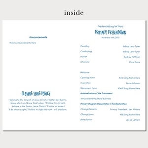 Primary Presentation Bundle | LDS Primary Presentation Sacrament ...