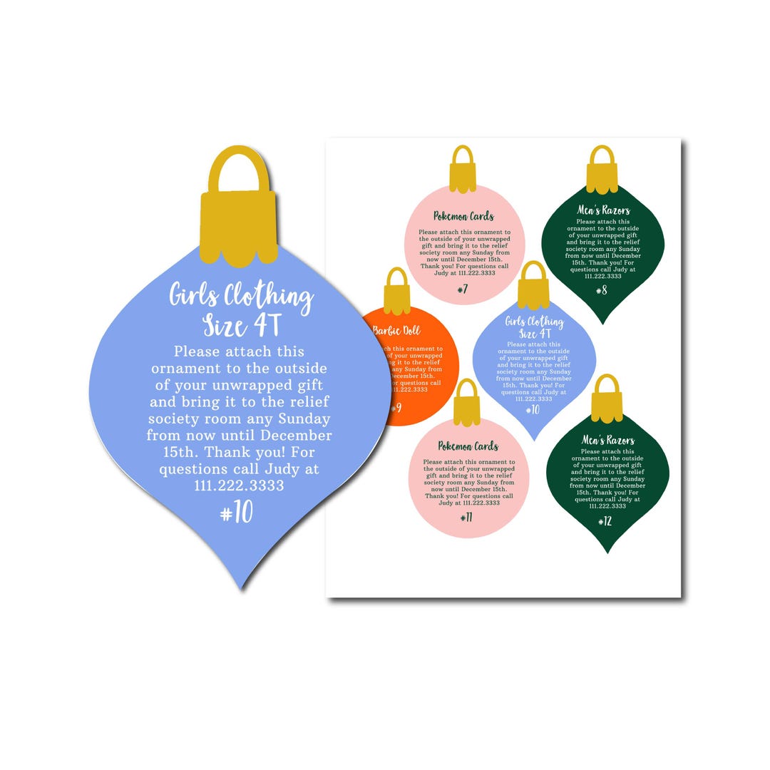 Giving Tree Tags | Angel Tree Ornaments | Angel Tree Tags | Giving Tree ...