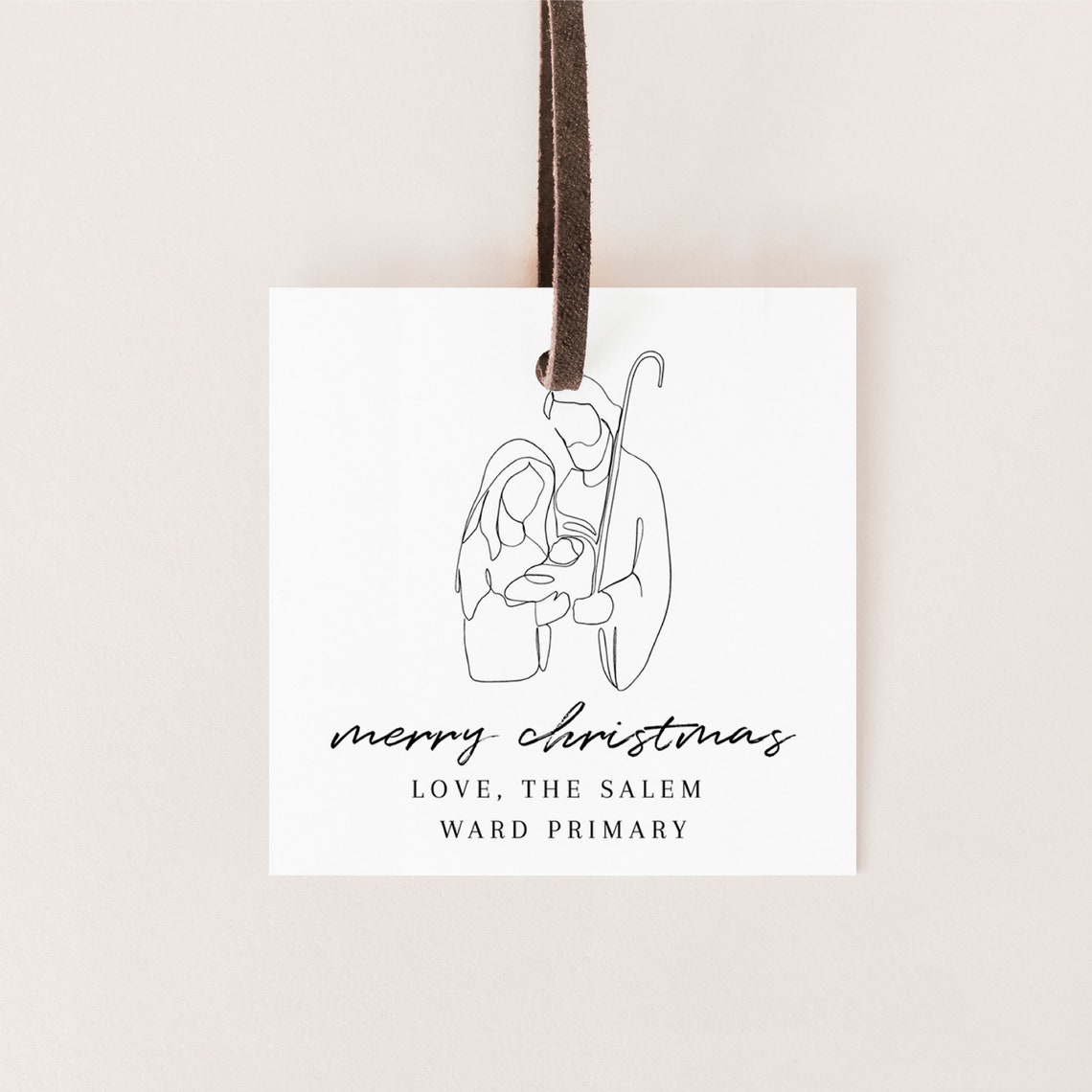 Nativity Christmas Gift Tag Religious Christmas Tag LDS Primary Gift ...