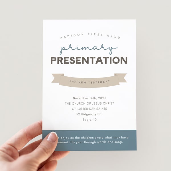 Lds Primary Program - Etsy