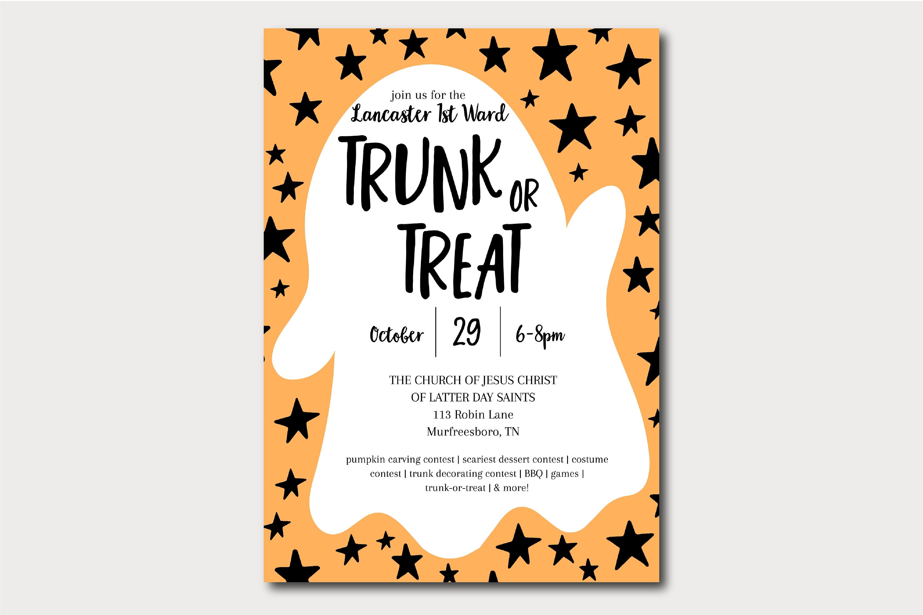 Trunk or Treat Invitation Instant Download | Editable Halloween Trunk ...