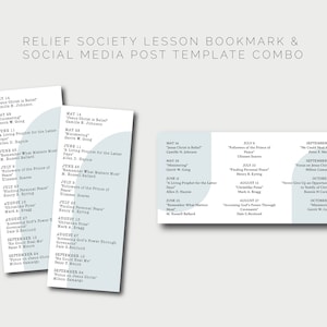 Relief Society Lesson Printable Bookmark | LDS Relief Society Lesson ...