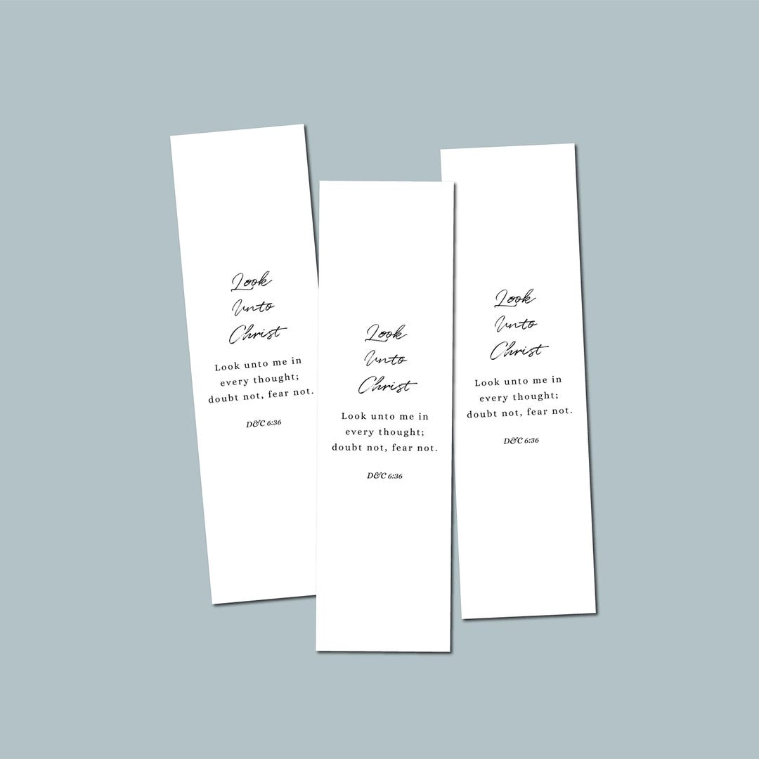 2025 LDS Youth Theme Bookmark Printable | Look Unto Christ D&C 6:36 ...