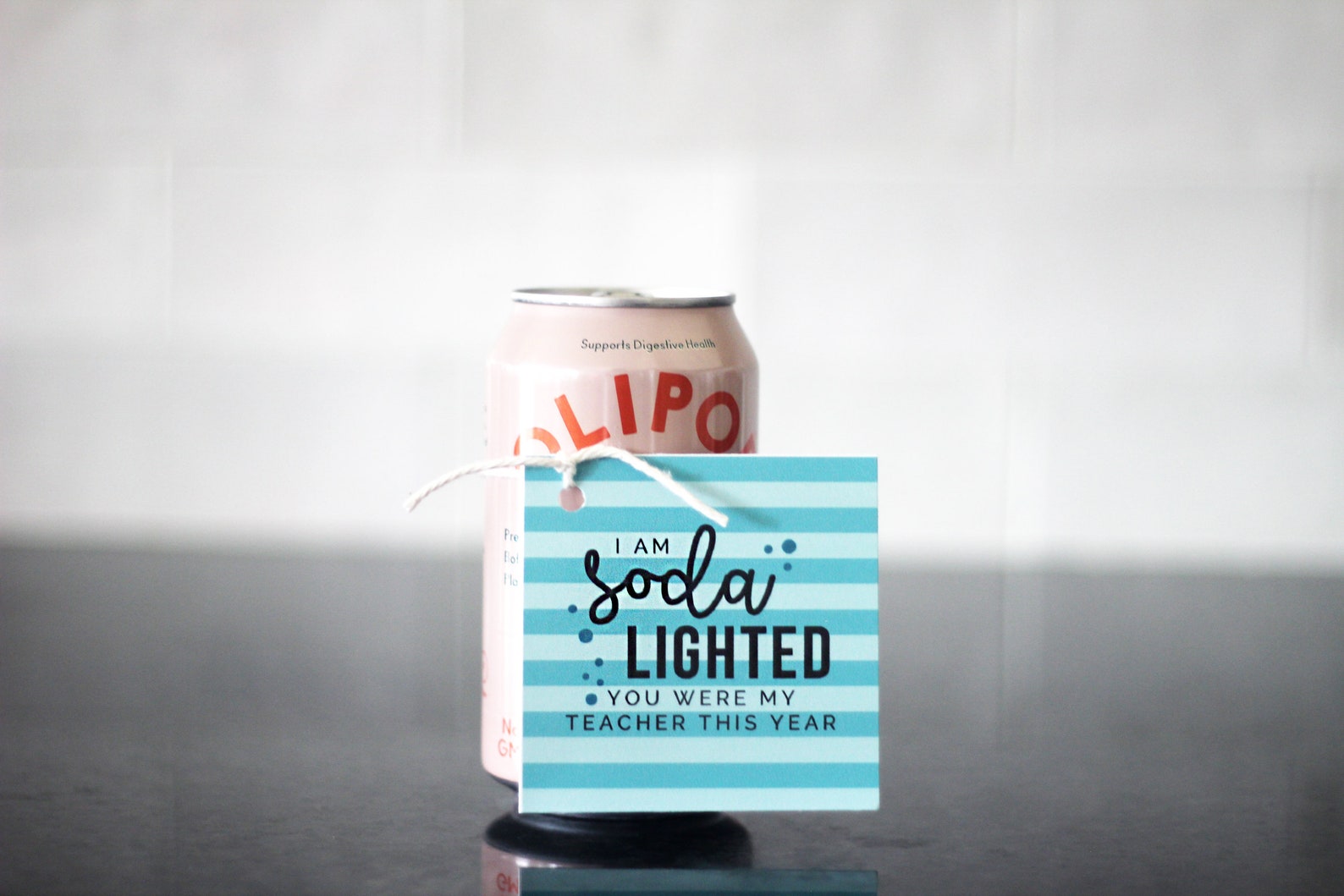 Soda Card Teacher Appreciation Tags, Staff Appreciation, Printable Gift Tag for Soda, Teacher ...