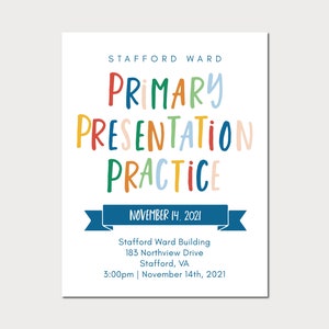 Primary Program Practice Invitation | LDS Primary Presentation ...