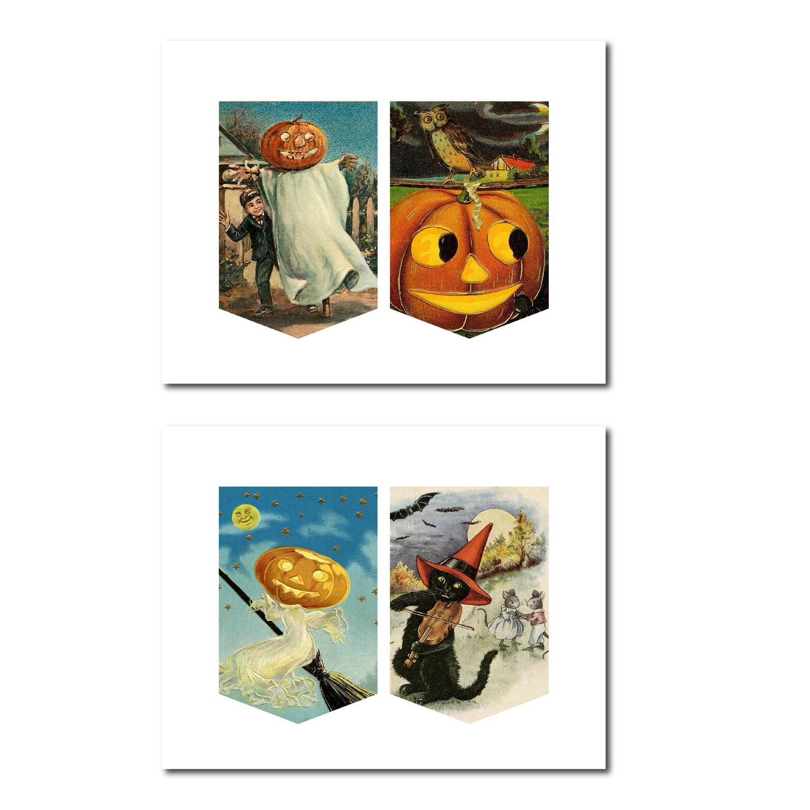 Vintage Style Printable Halloween Banner | DIY Halloween Decor Banner ...