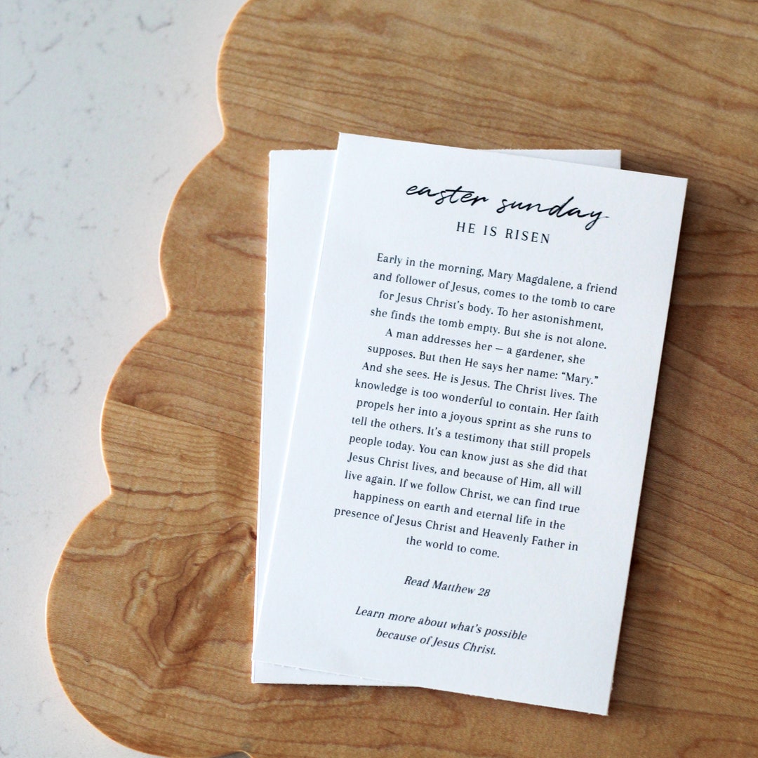 Holy Week Study Cards LDS Printable Easter Story LDS Easter Advent ...