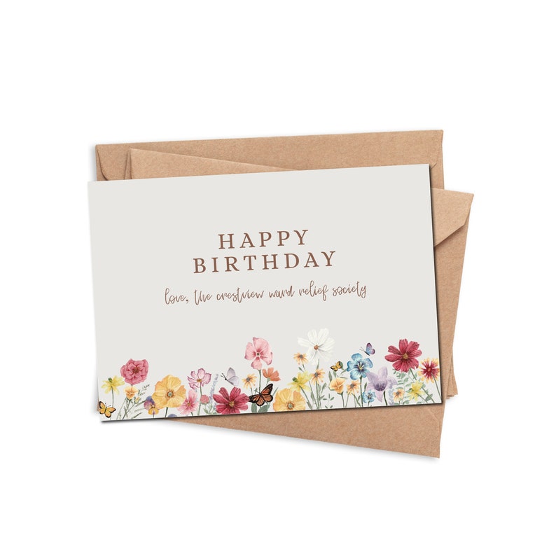 Relief Society Happy Birthday Editable Card Relief Society - Etsy