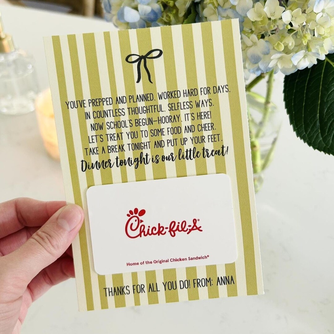 First Day of School Teacher Gift Card Holder Restaurant, Back to School ...