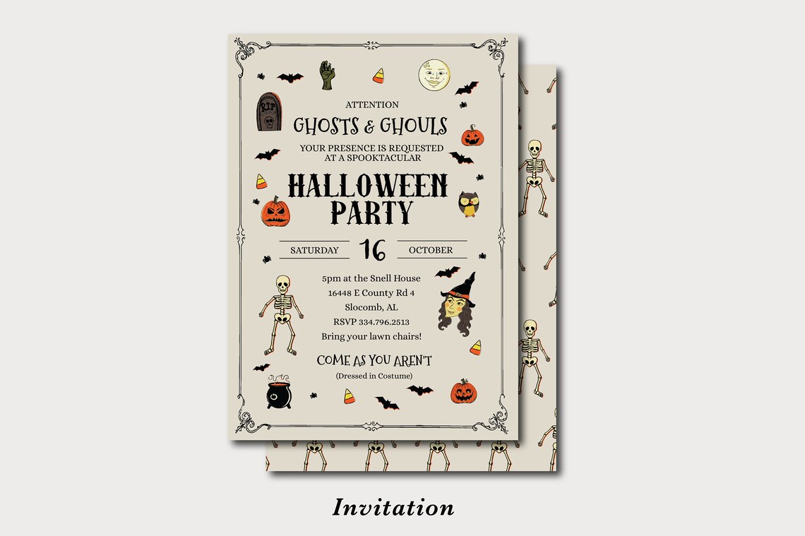Halloween Party Pack Printables Editable Halloween Bundle - Etsy