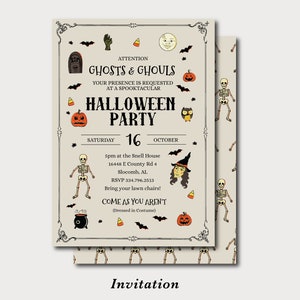 Halloween Party Pack Printables | Editable Halloween Bundle Instant ...