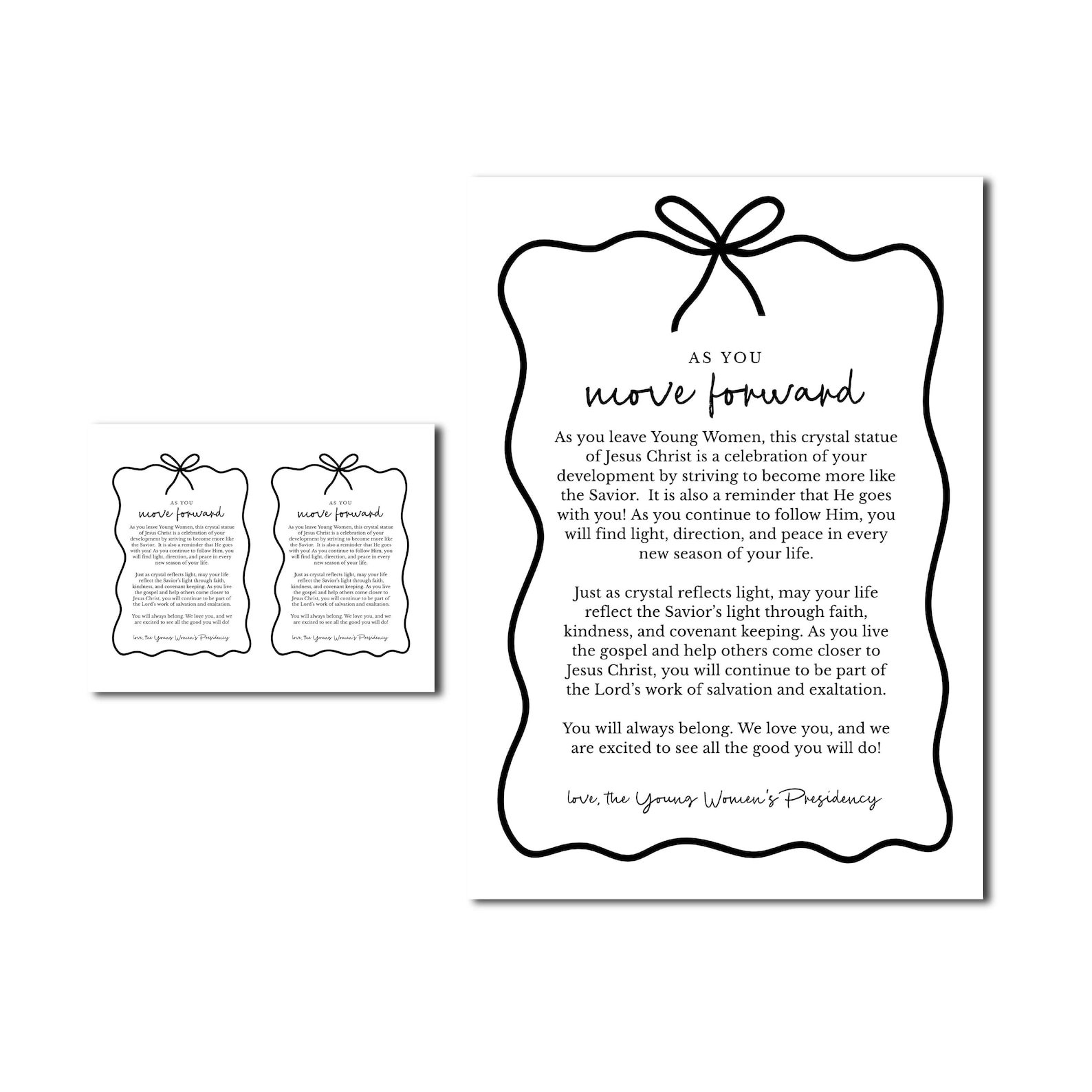 LDS Young Women Welcome Handout | Graduating Young Women Printable | YW ...