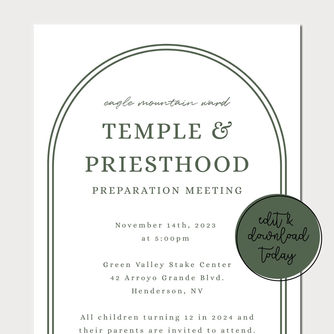 Temple and Priesthood Preview Invitation | LDS Temple & Priesthood ...