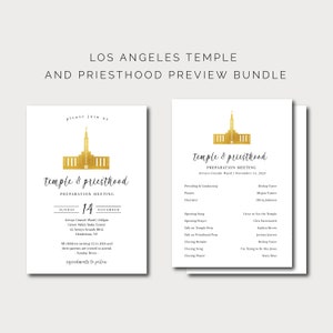 Los Angeles, CA LDS Temple and Priesthood Preview Invitation | LDS ...