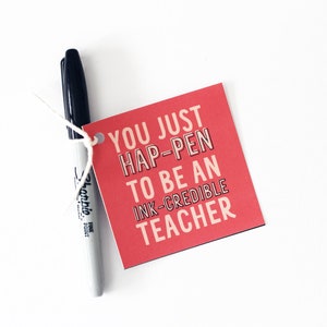 Pen Teacher Appreciation Tags, Staff Appreciation, Pen Gift Tag ...