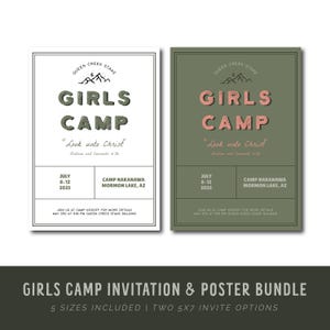 LDS Girls Camp Poster Editable Young Women's Camp Invite 2025 Camp ...