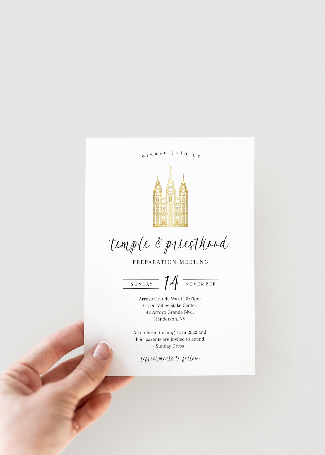 Temple and Priesthood Preview Invitation | LDS Temple & Priesthood ...