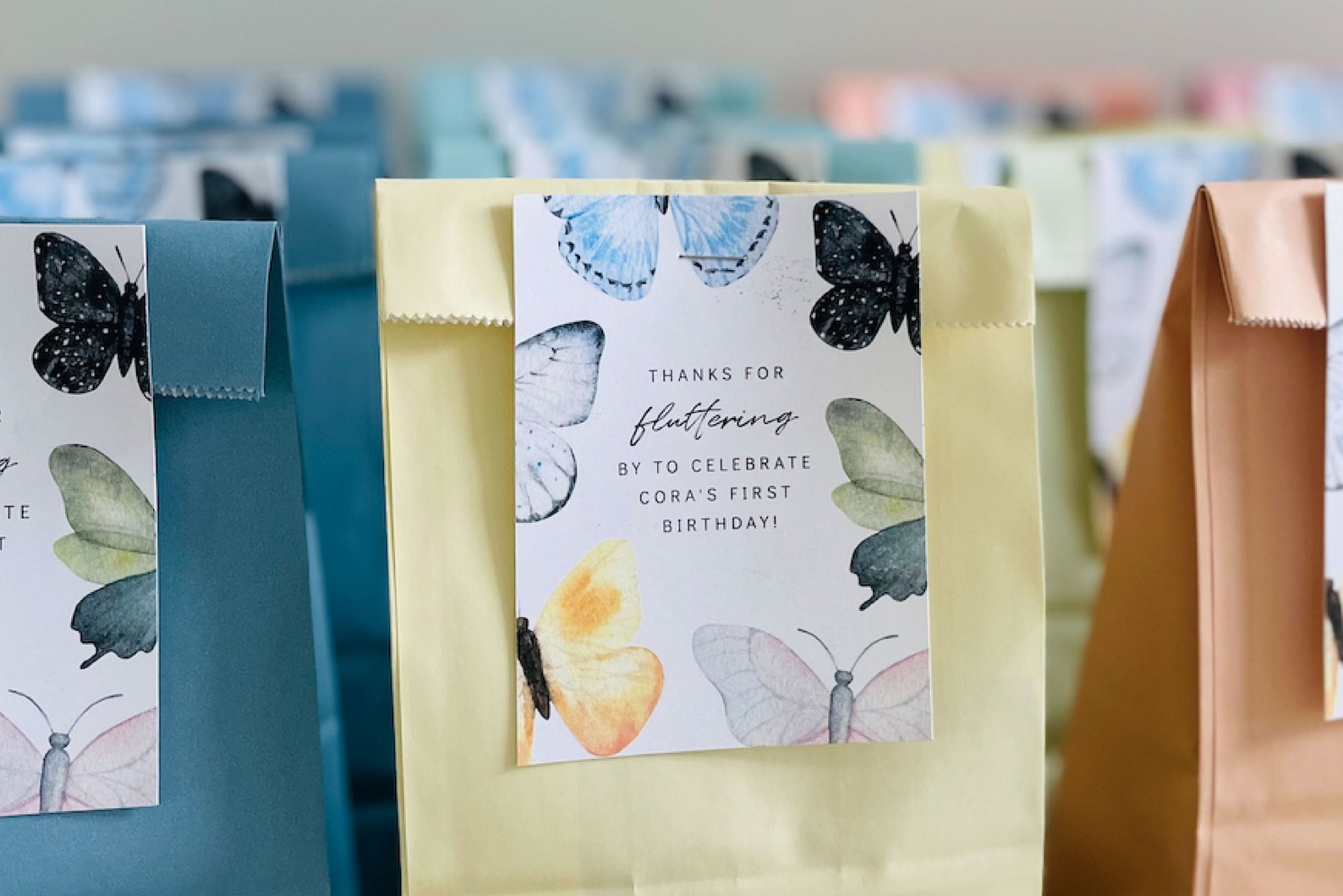 Butterfly Birthday Thank You Favor Tag, Birthday Thank You Favor Tag ...