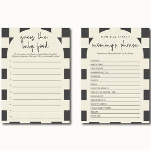 Checkers Baby Shower Game Bundle | Checkerboard Baby Shower | Check ...